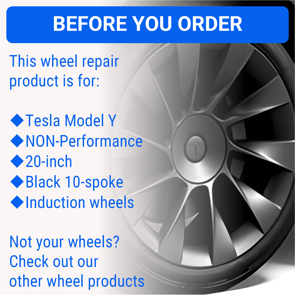 Tesla Wheel Touch-Up Paint for Model Y 20-inch Black Induction Rim Cur ...